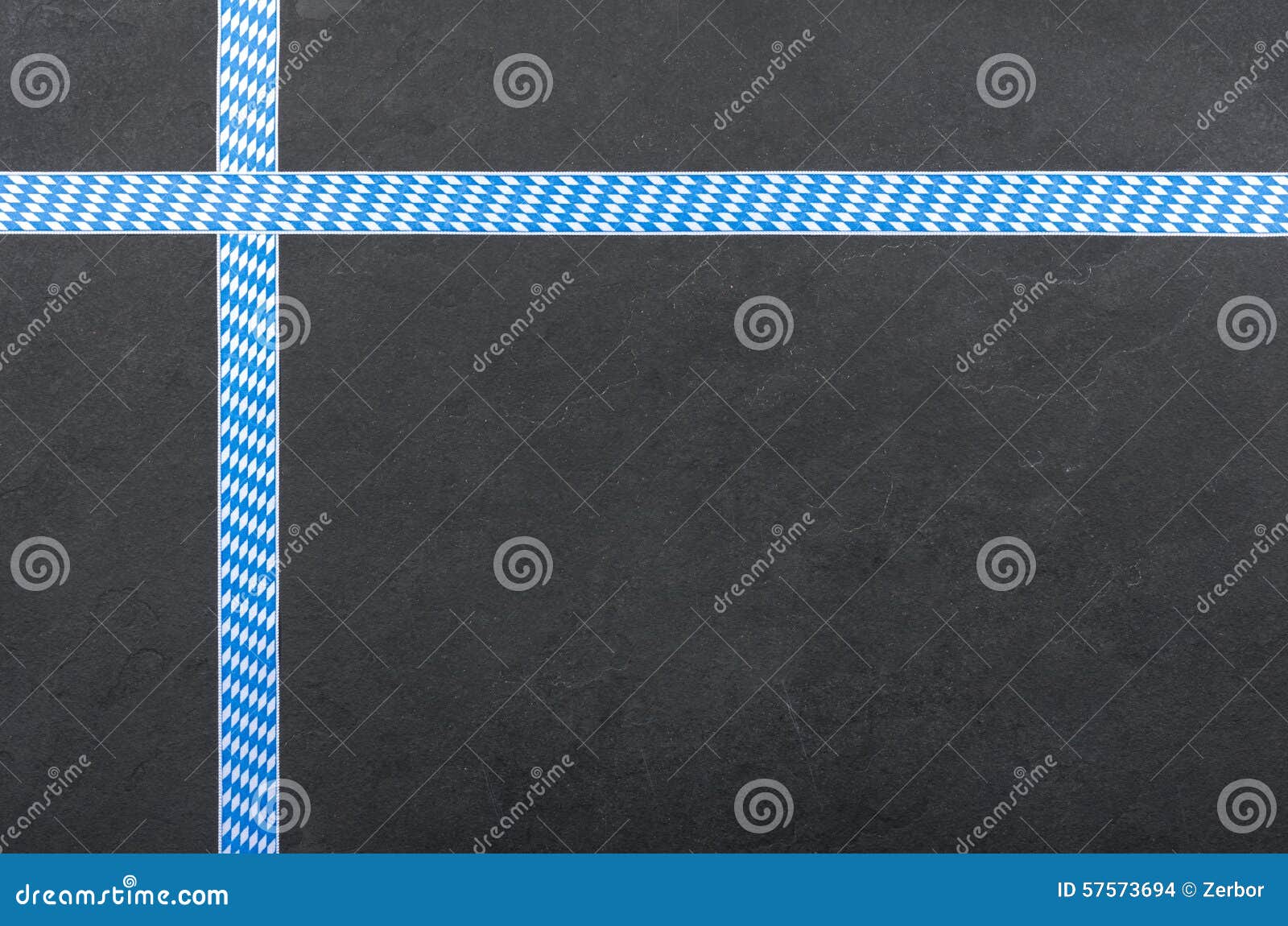 Slate with Ribbons with Bavarian Diamond Pattern Stock Photo - Image of ...