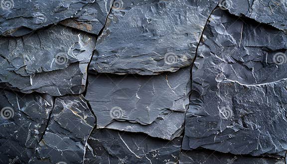 Slate Sheet Close Up Showing Pattern Stone Structure. Natural Stone ...