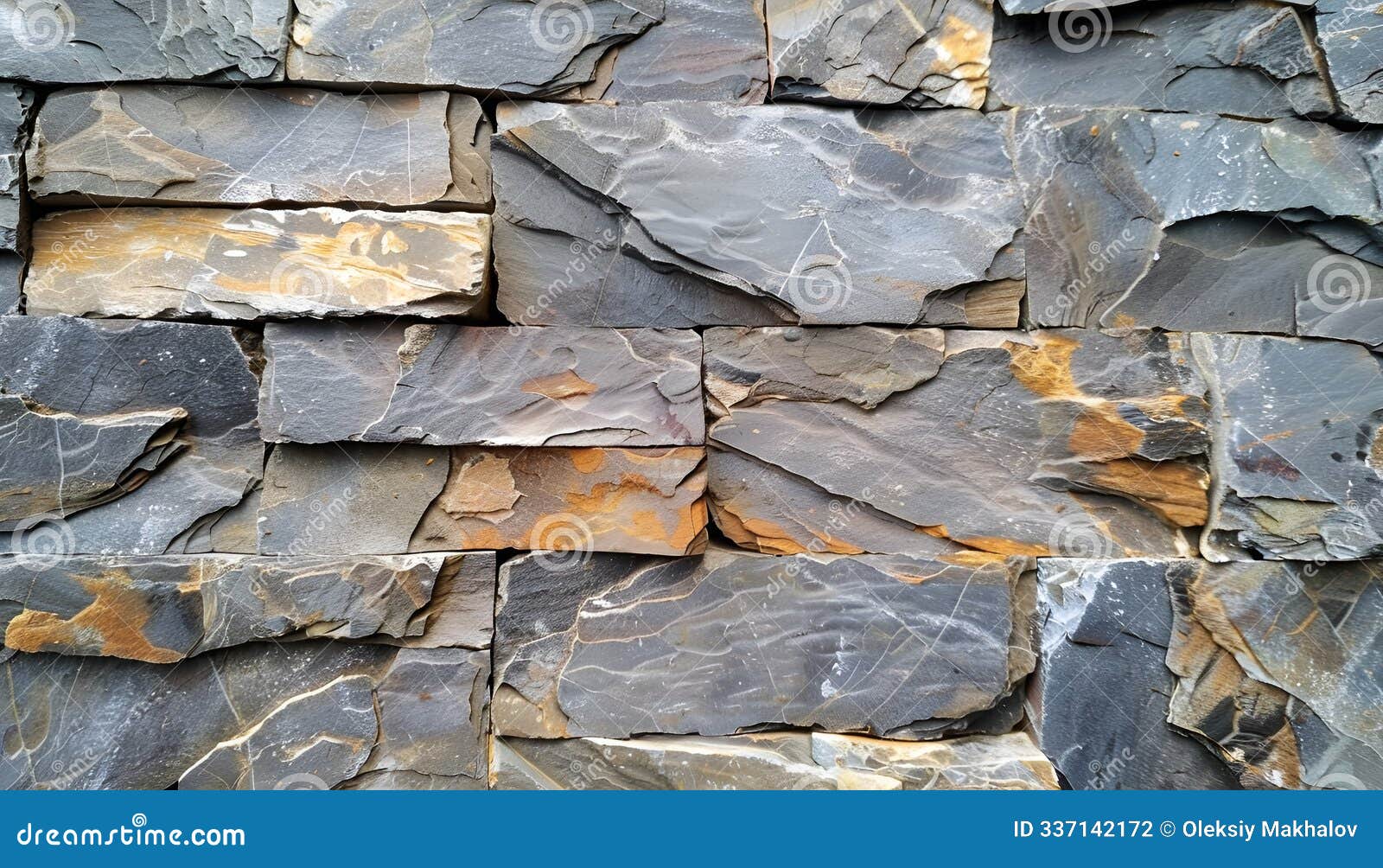 Slate Sheet Close Up Showing Pattern Stone Structure. Natural Stone ...