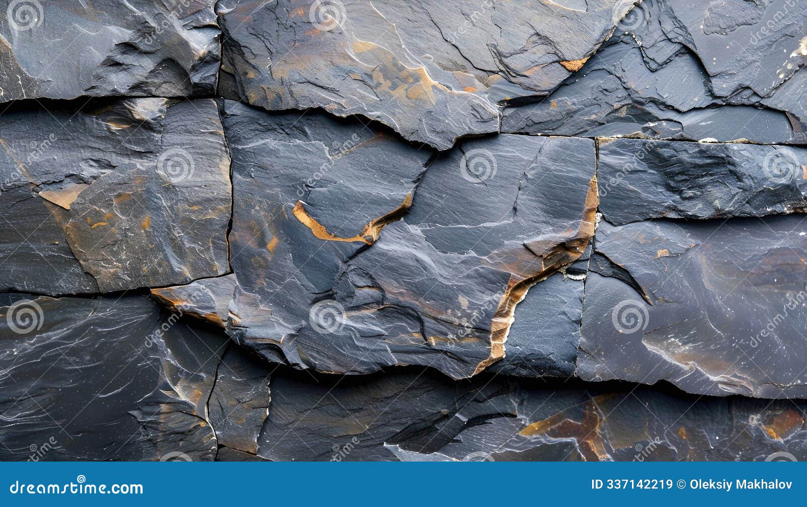 Slate Sheet Close Up Showing Pattern Stone Structure. Natural Stone ...
