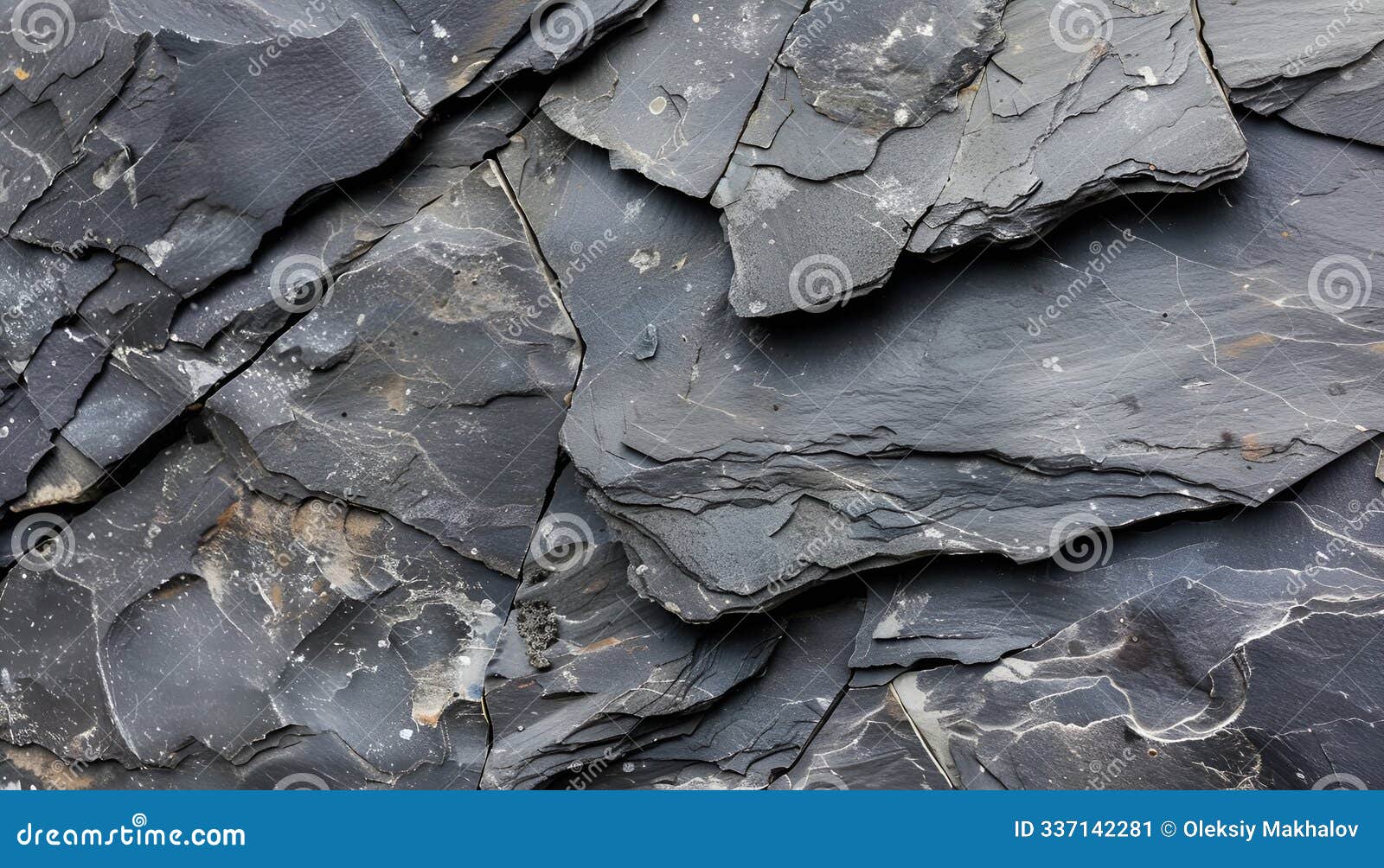 Slate Sheet Close Up Showing Pattern Stone Structure. Natural Stone ...