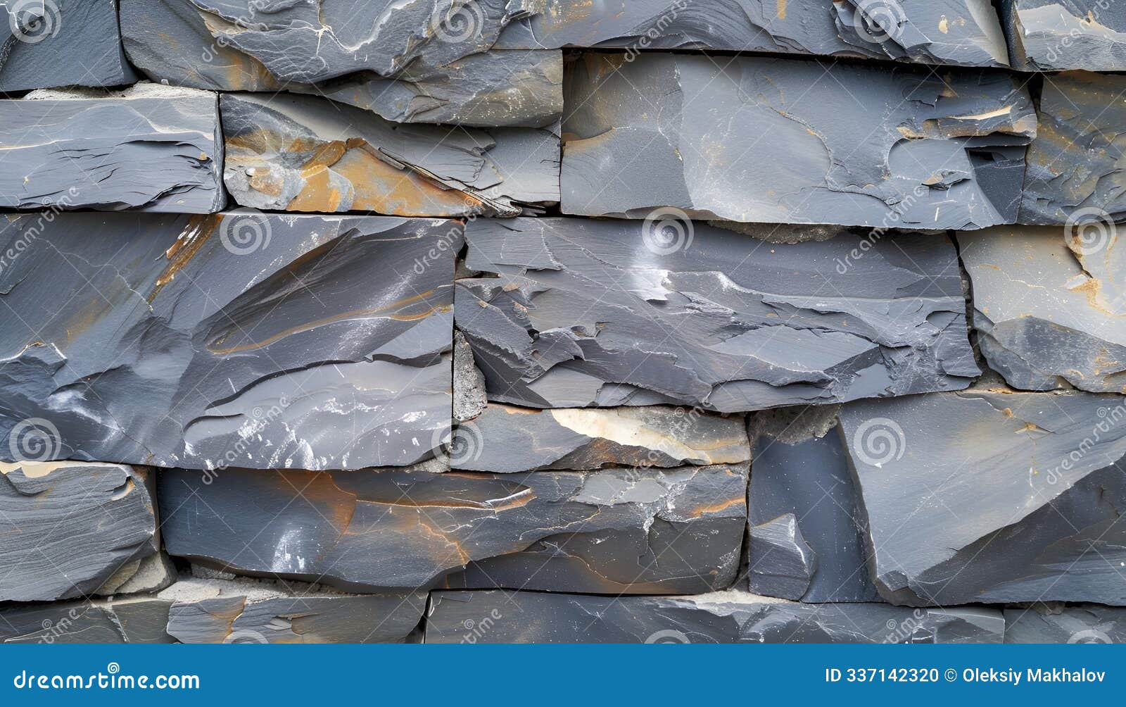 Slate Sheet Close Up Showing Pattern Stone Structure. Natural Stone ...