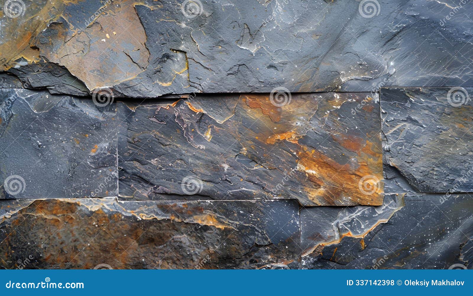 Slate Sheet Close Up Showing Pattern Stone Structure. Natural Stone ...
