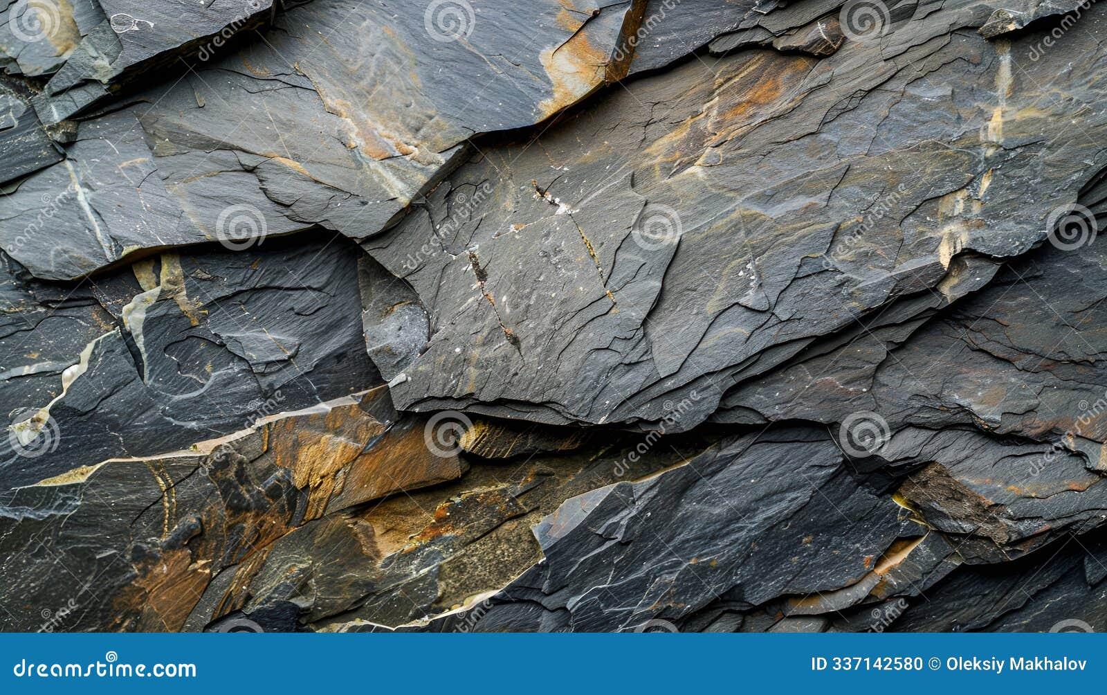 Slate Sheet Close Up Showing Pattern Stone Structure. Natural Stone ...