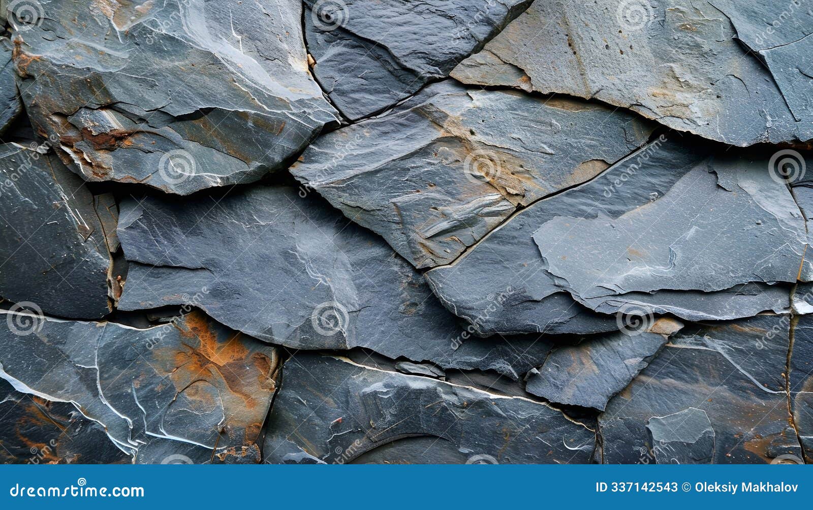 Slate Sheet Close Up Showing Pattern Stone Structure. Natural Stone ...