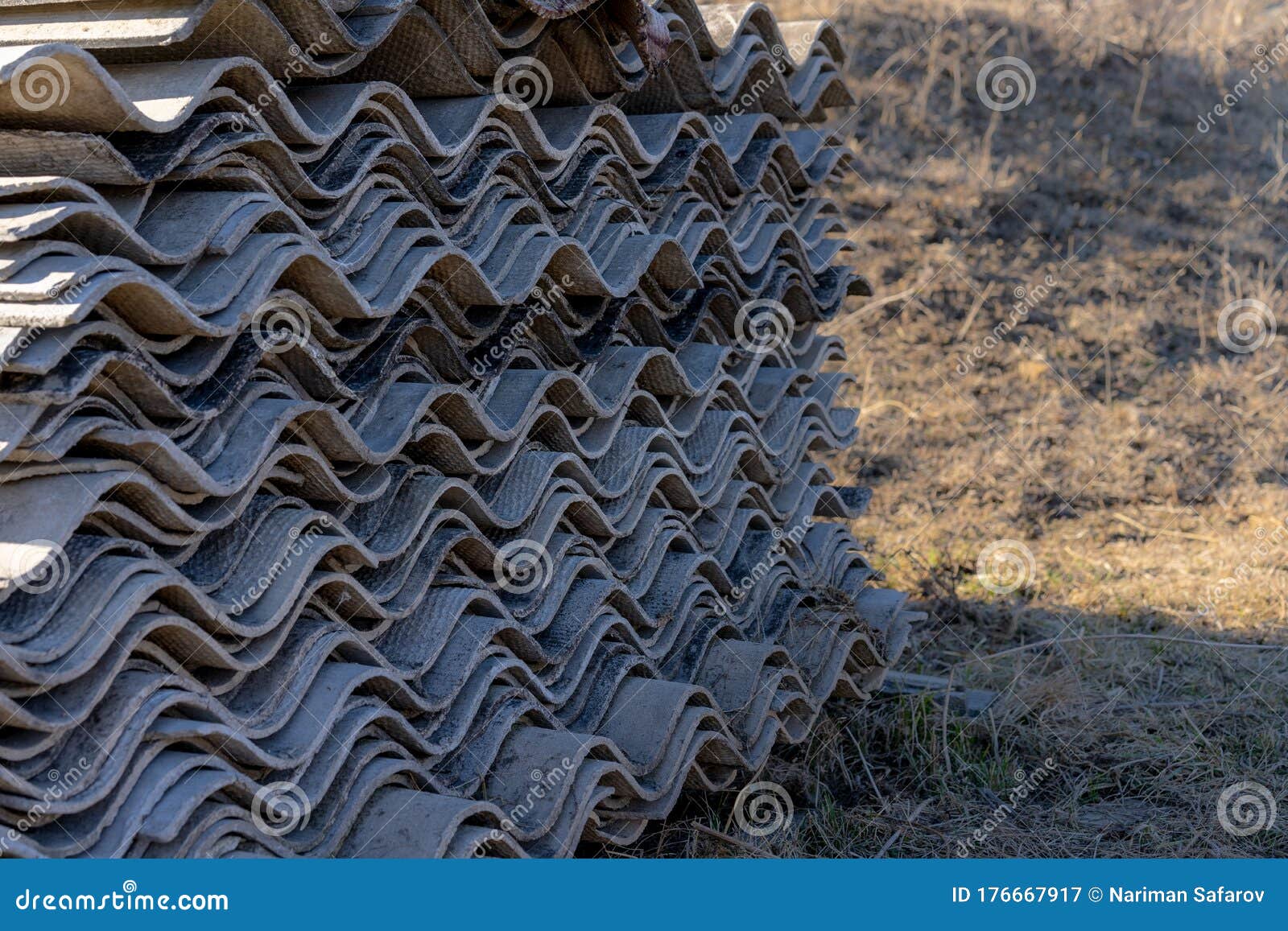 Slate Sheets Lie on Top of Each Other Stock Image - Image of corrugated ...