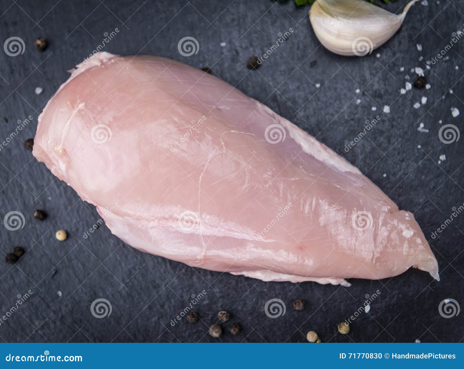 Slate Slab with Fresh Chicken Meat Stock Photo - Image of white, meal ...