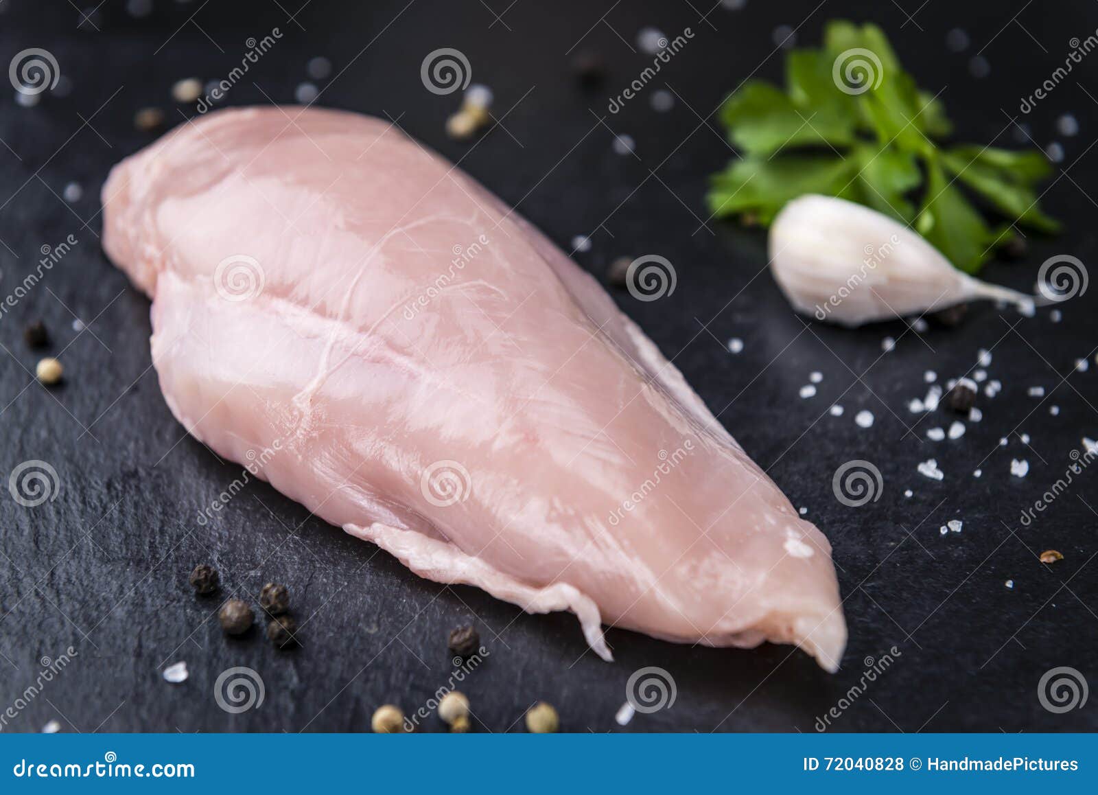 Slate Slab with Fresh Chicken Meat Stock Photo - Image of food ...