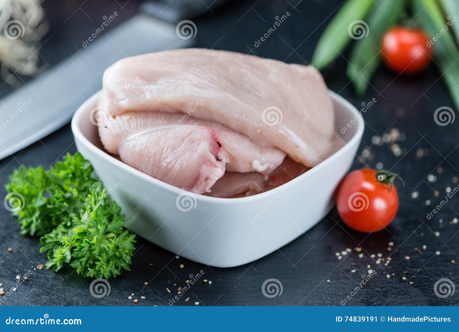 Slate Slab with Raw Chicken Cutlet Stock Image - Image of tasty ...