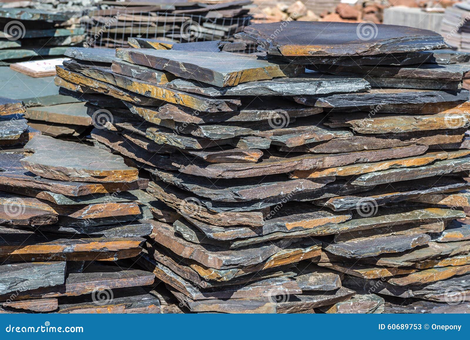 Slate slabs stock image. Image of slab, crack, pile, roofing - 60689753