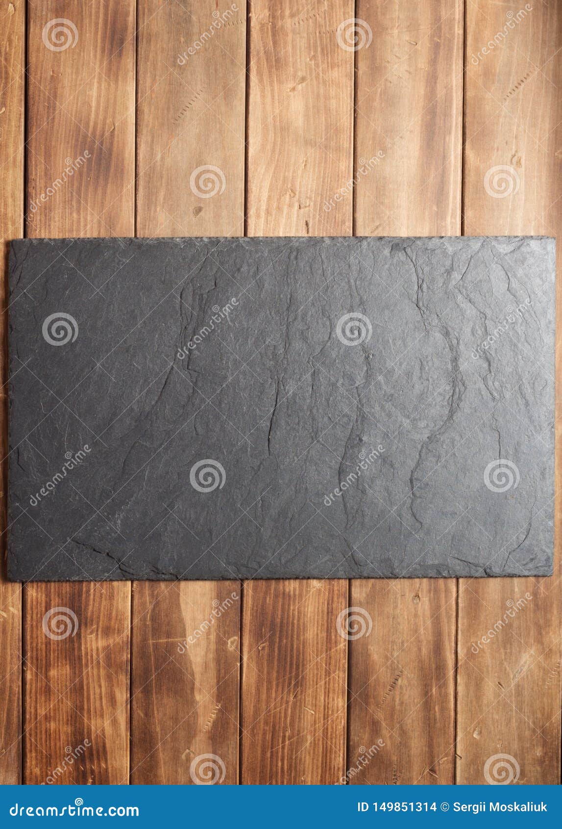 Slate Stone Sign Board at Wooden Plank Stock Photo - Image of sign ...