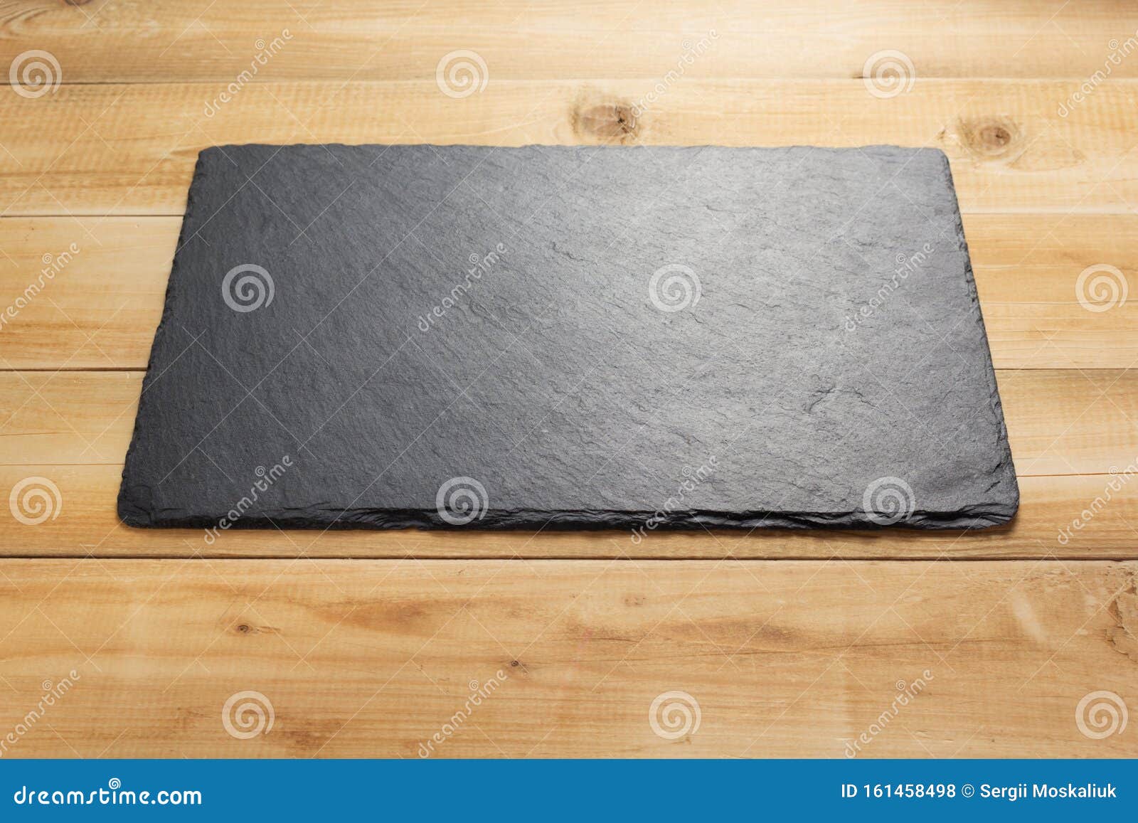 Slate Stone Sign Board at Wooden Plank Stock Photo - Image of empty ...