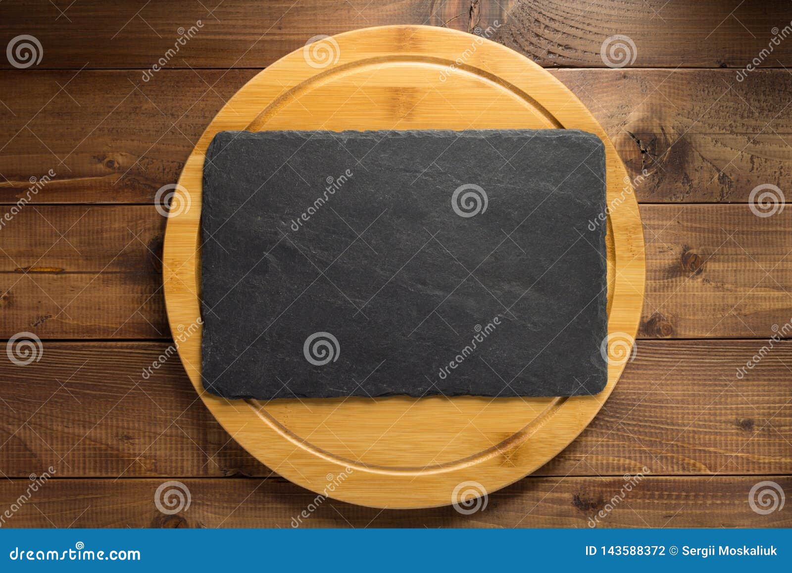 Slate Stone at Wooden Cutting Board Stock Photo - Image of brown, sale ...