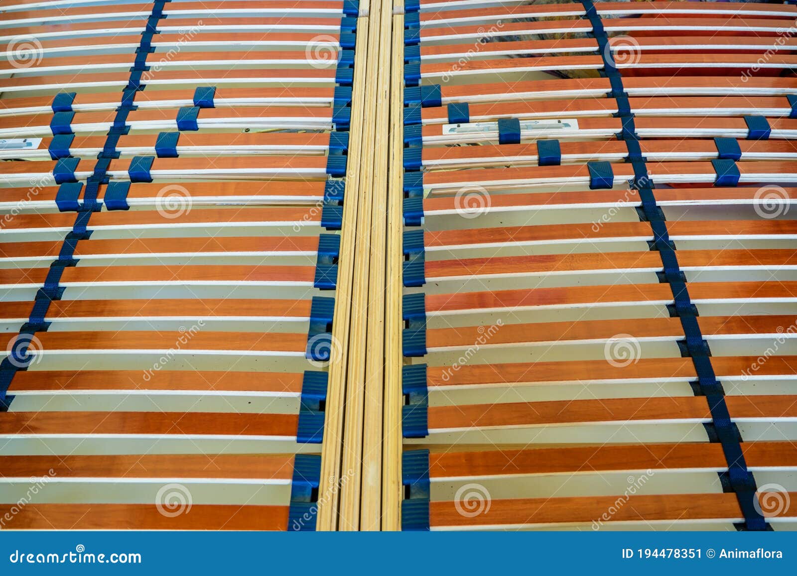 Slatted frame from the bed stock image. Image of base - 194478351