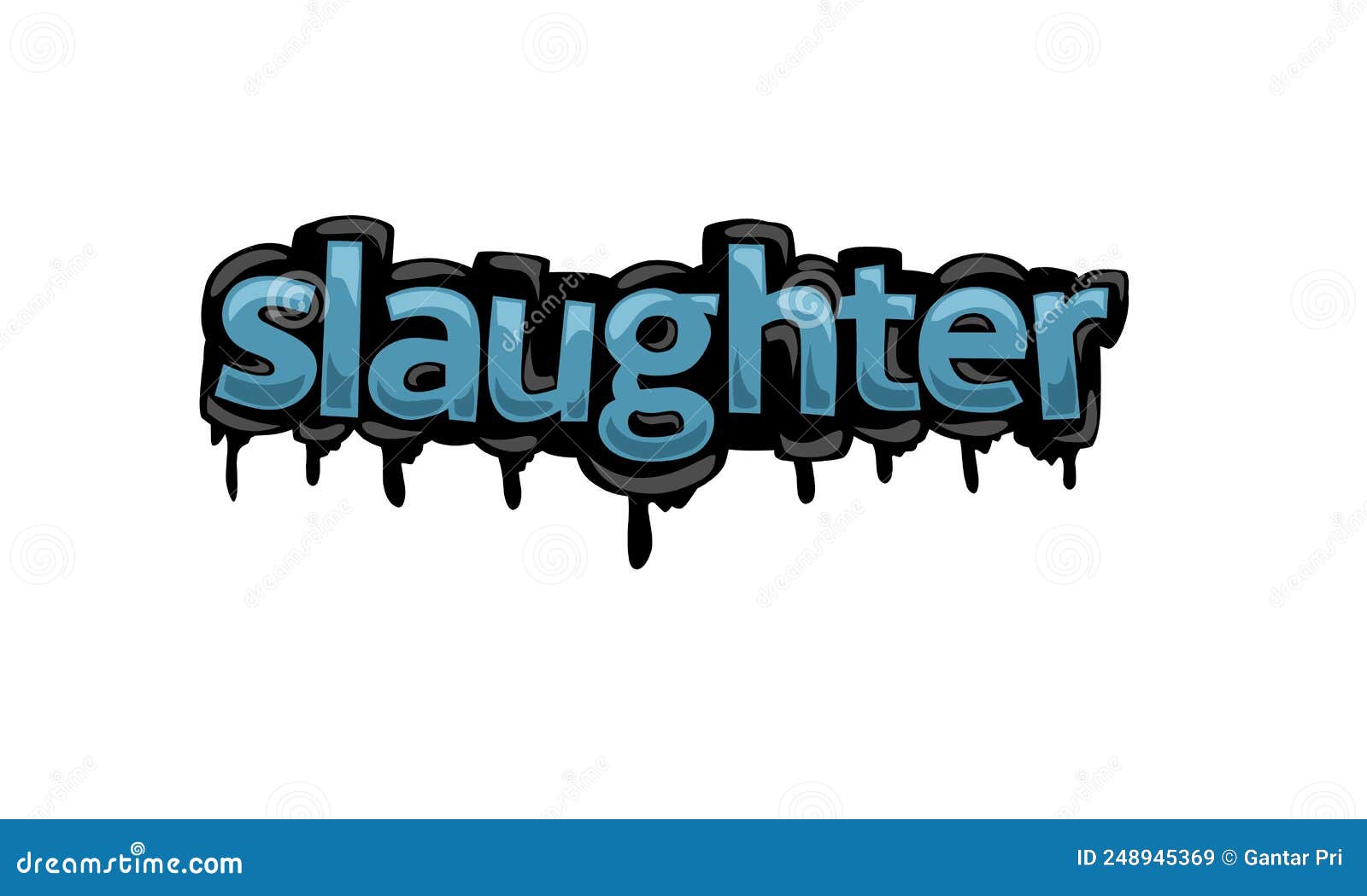 SLAUGHTER Writing Vector Design on White Background Stock Illustration ...