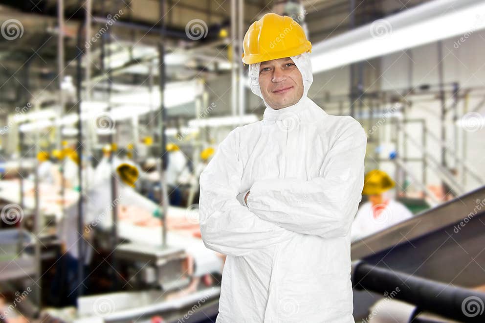 Slaughterhouse worker stock photo. Image of hogs, hard - 28703466