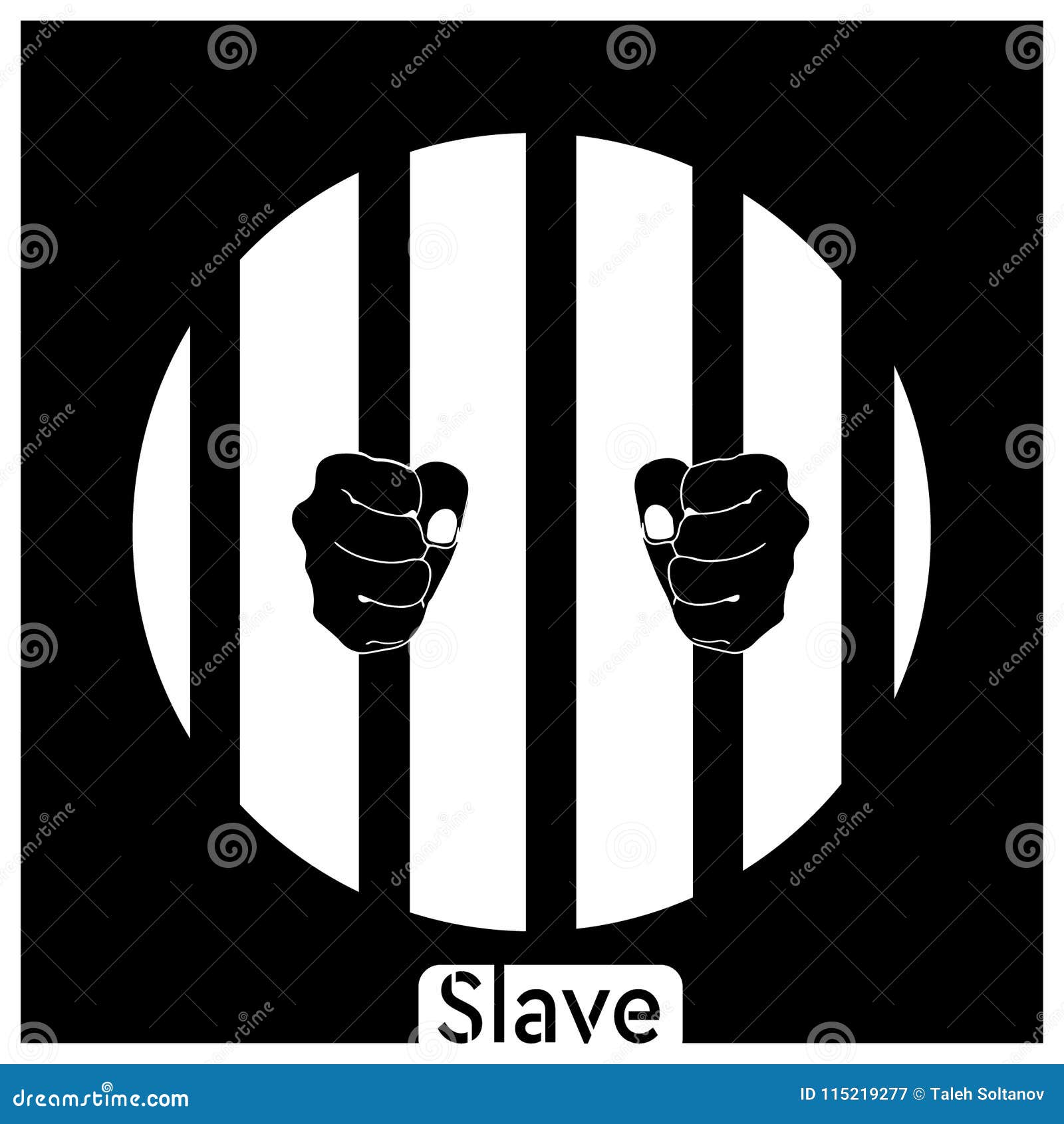 The Slave Black Background.eps Stock Vector - Illustration of symbol ...
