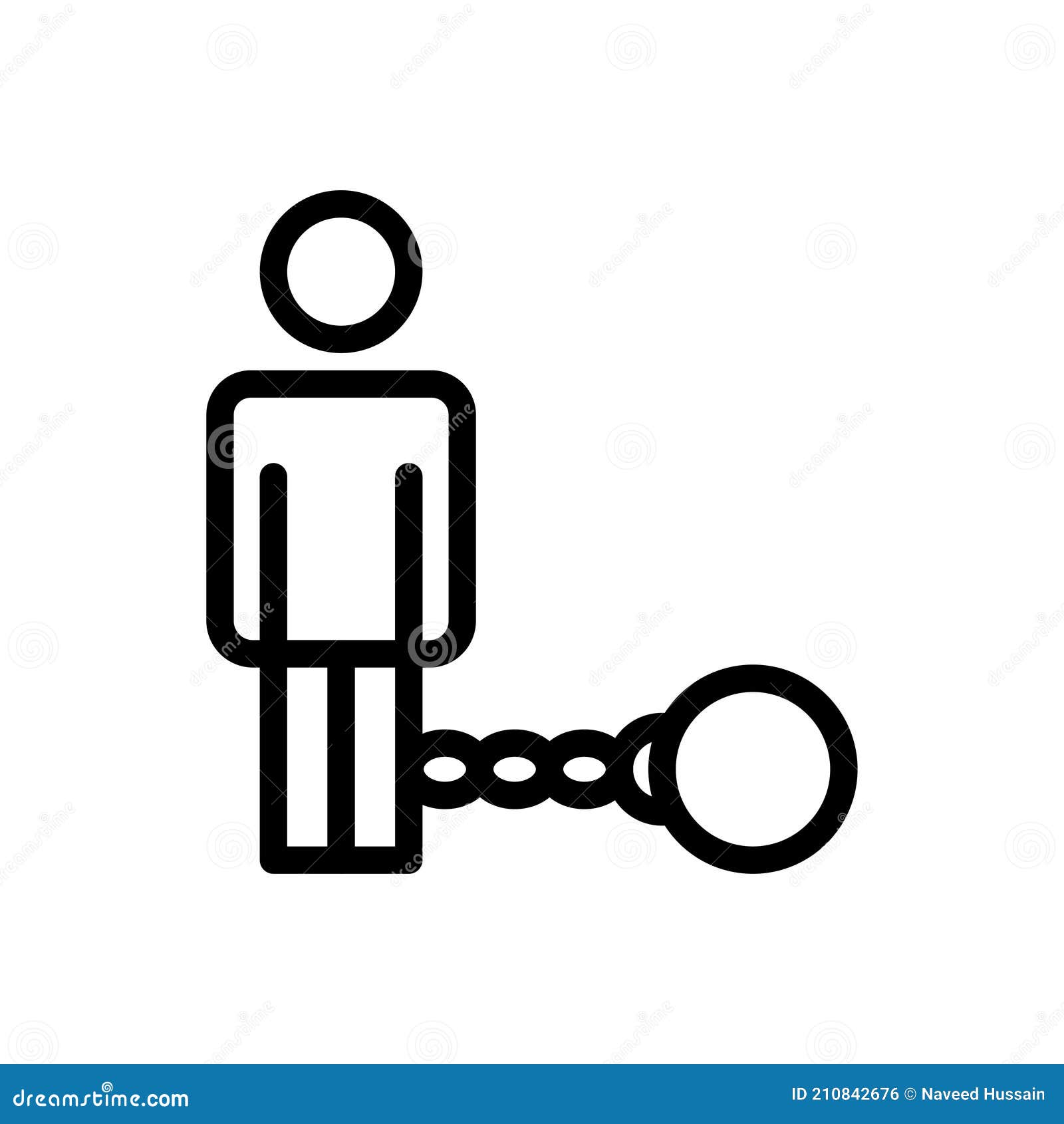 Slave stock vector. Illustration of metal, symbol, victim - 210842676