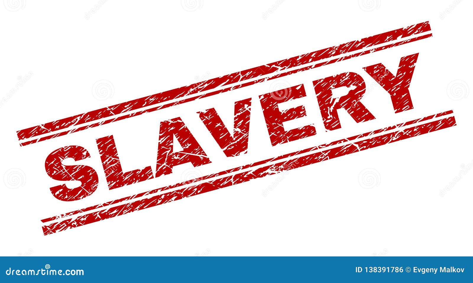 Scratched Textured SLAVERY Stamp Seal Stock Vector - Illustration of ...