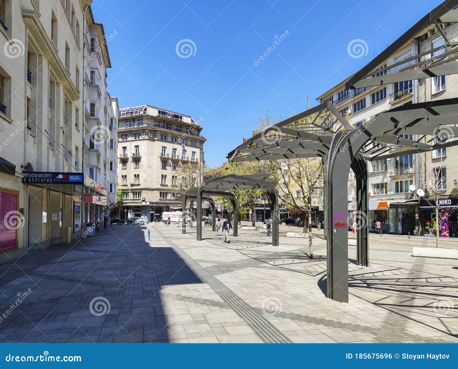 Slaveykov Square at the Center of City of Sofia Editorial Photo - Image ...