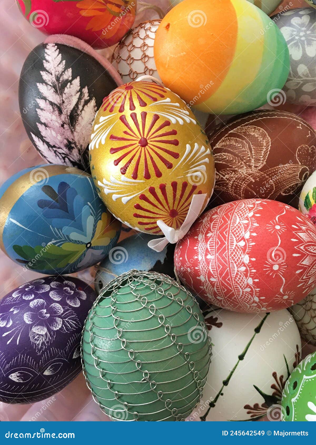 Slavic Easter eggs stock image. Image of color, croatian - 245642549