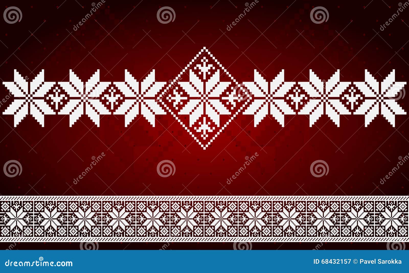 Slavic Embroidery Ornament Template Decoration Pattern Stock Vector ...