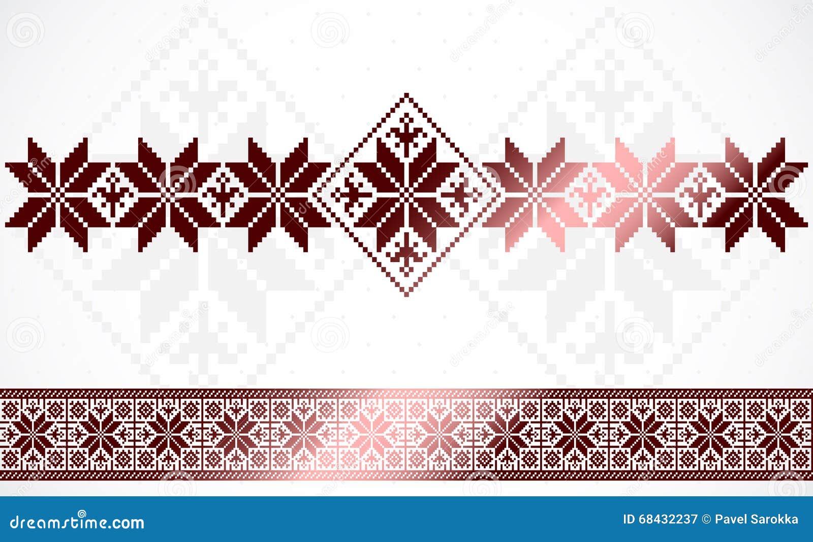 Slavic Embroidery Pattern Cartoon Vector | CartoonDealer.com #221130579