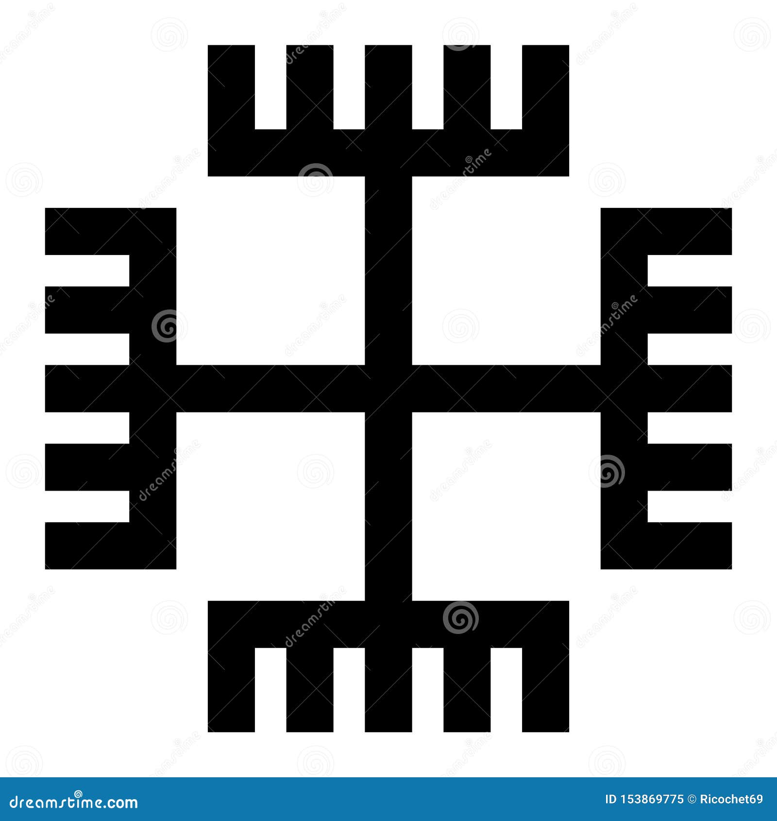 Slavic hands of god symbol stock illustration. Illustration of ...