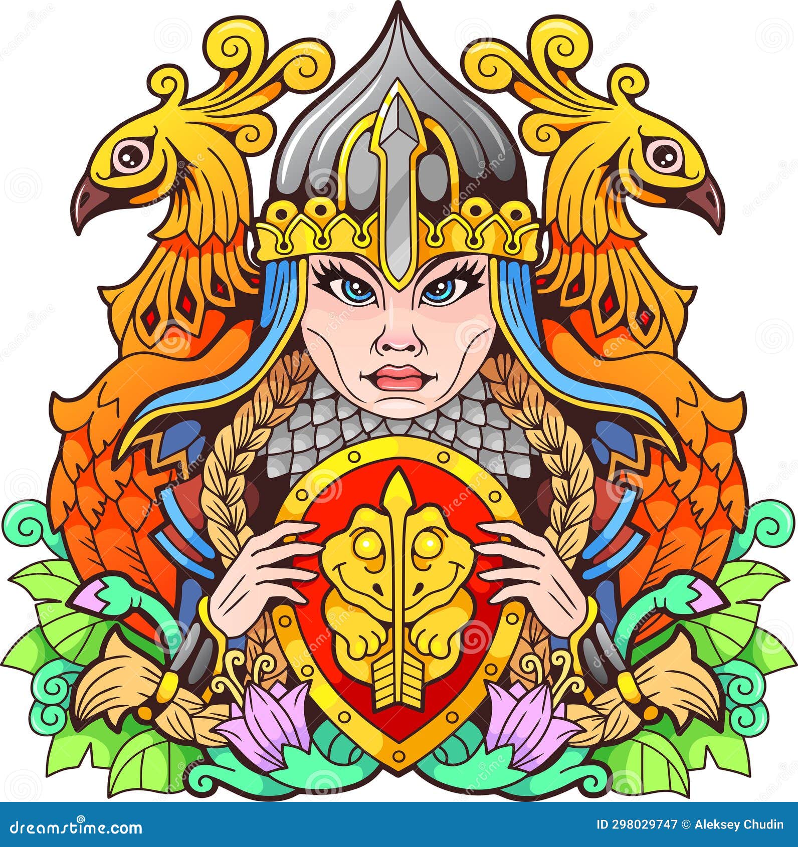Slavic Princess, Design Illustration Stock Illustration - Illustration ...