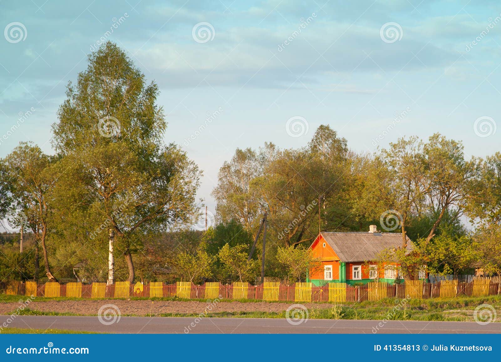 Slavic Typical Country House Stock Image - Image of country, chimney ...