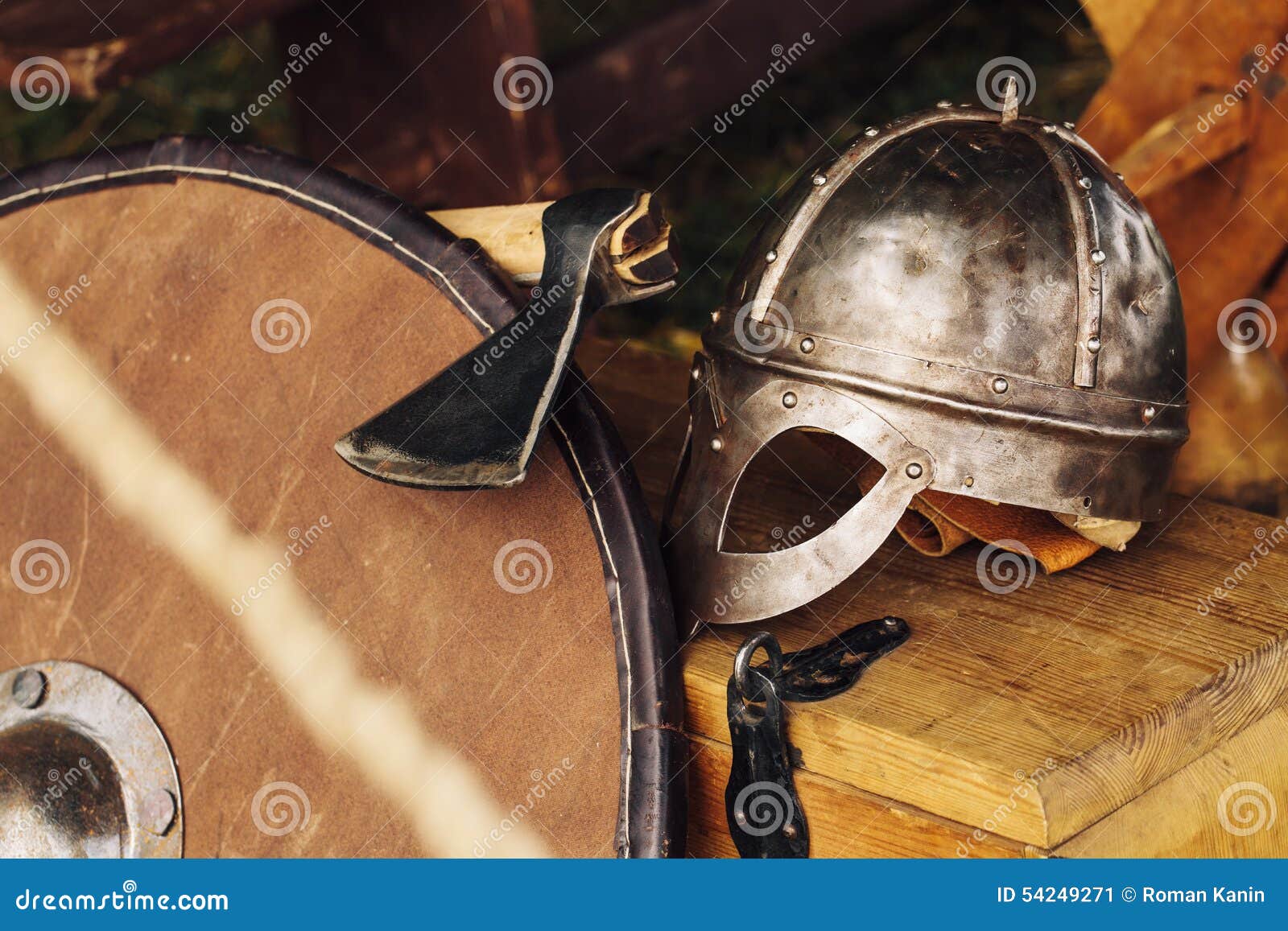 Slavic Warrior Armor, with a Stylized 9th Century Stock Image - Image ...