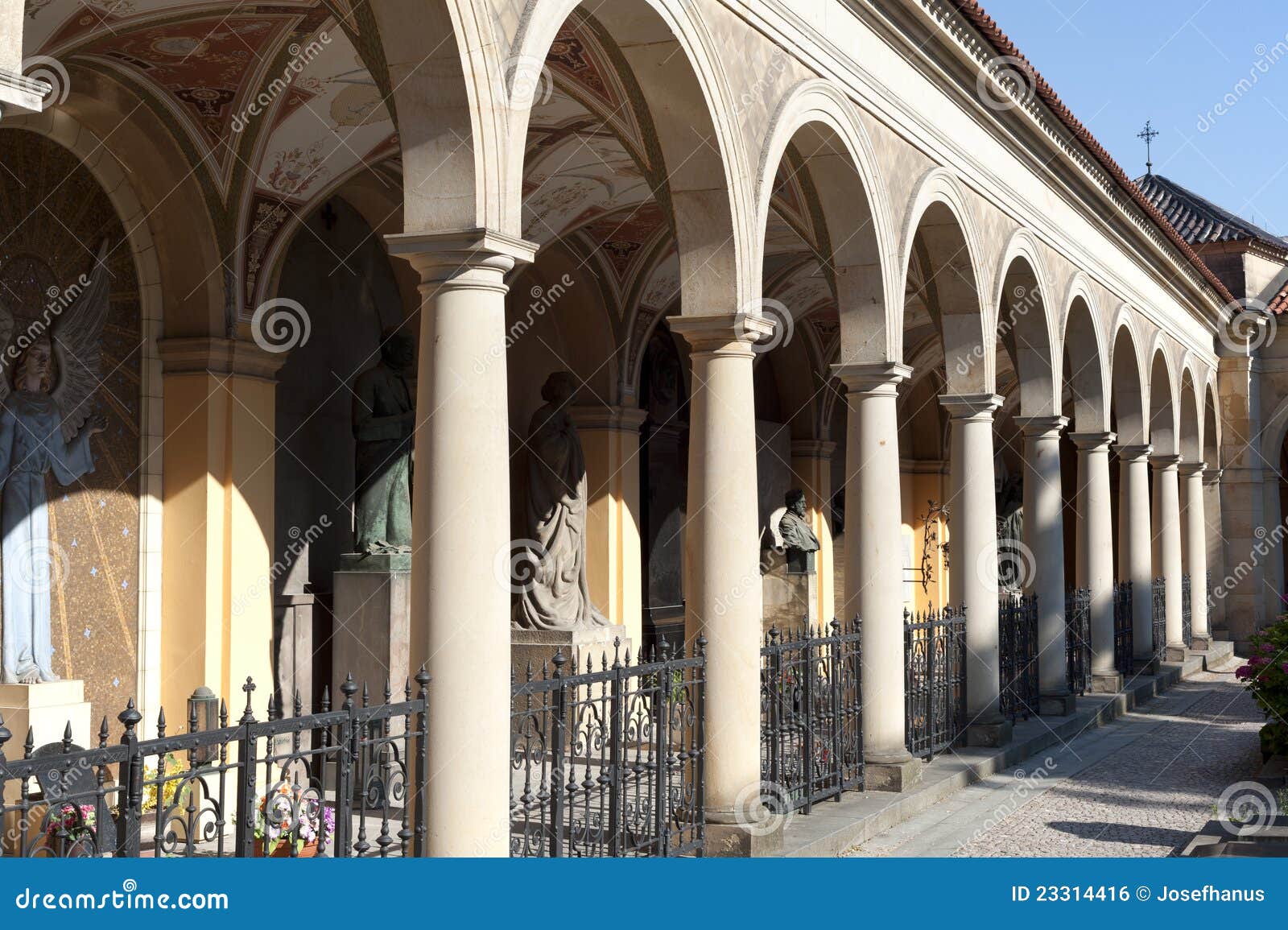 Slavin cemetery in Prague stock photo. Image of dead - 23314416