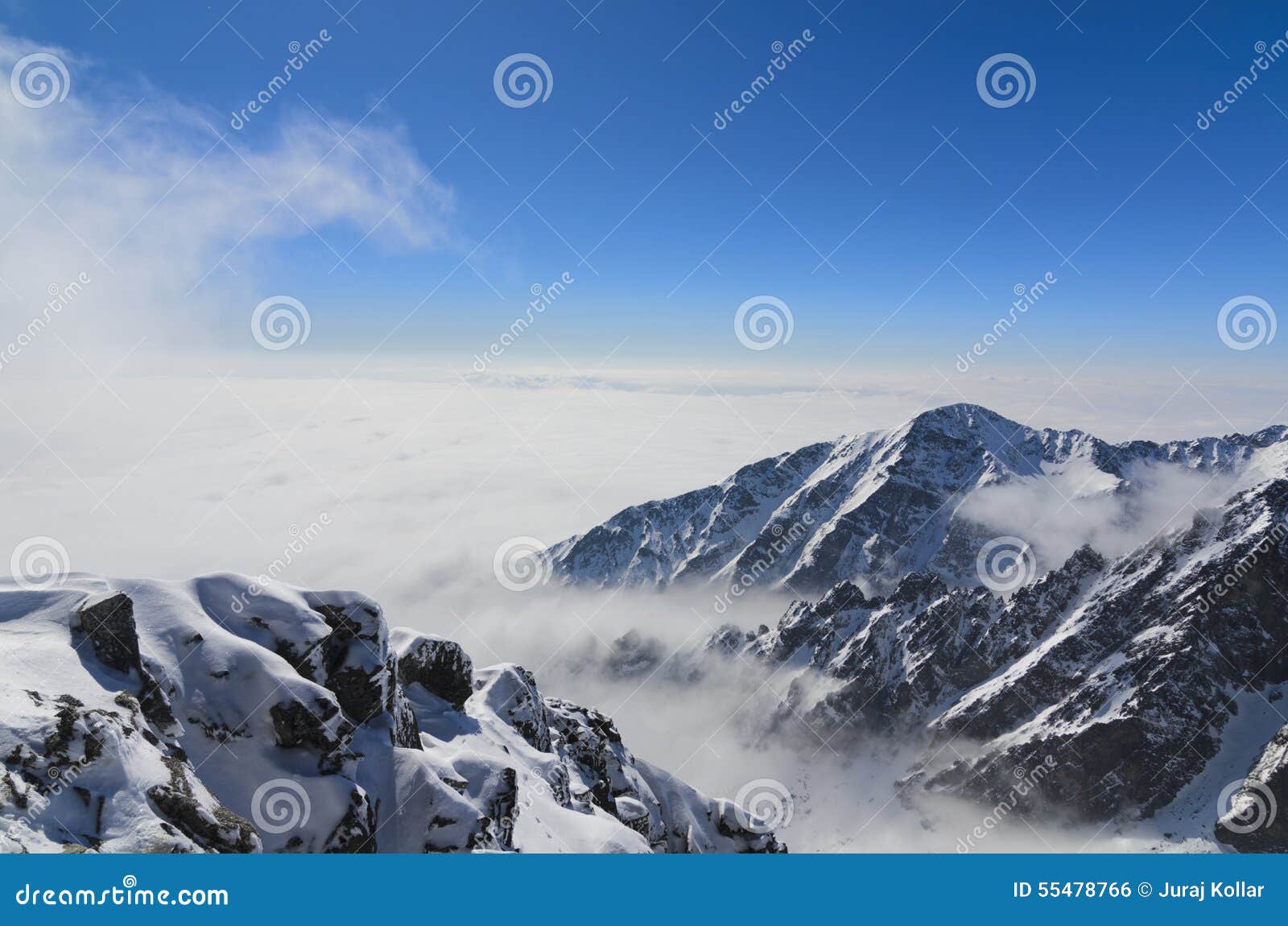 Slavkovsky stit stock photo. Image of clouds, high, lomnicky - 55478766