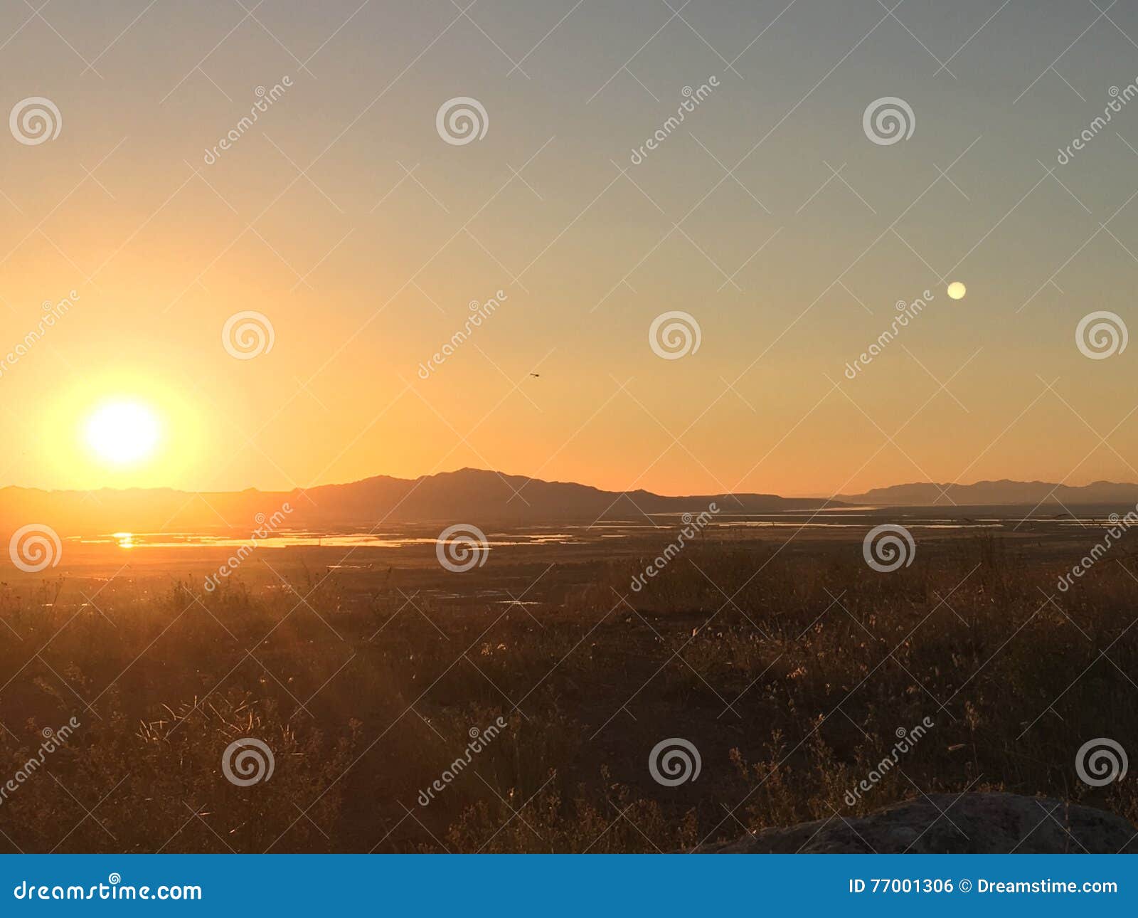 SLC Utah stock photo. Image of utah, sunset, beautiful - 77001306
