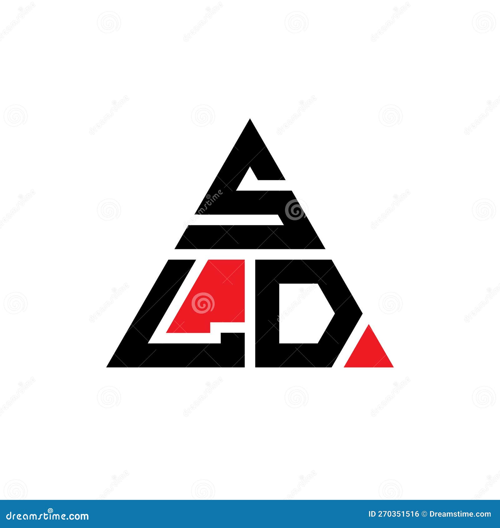 SLD Triangle Letter Logo Design with Triangle Shape. SLD Triangle Logo ...