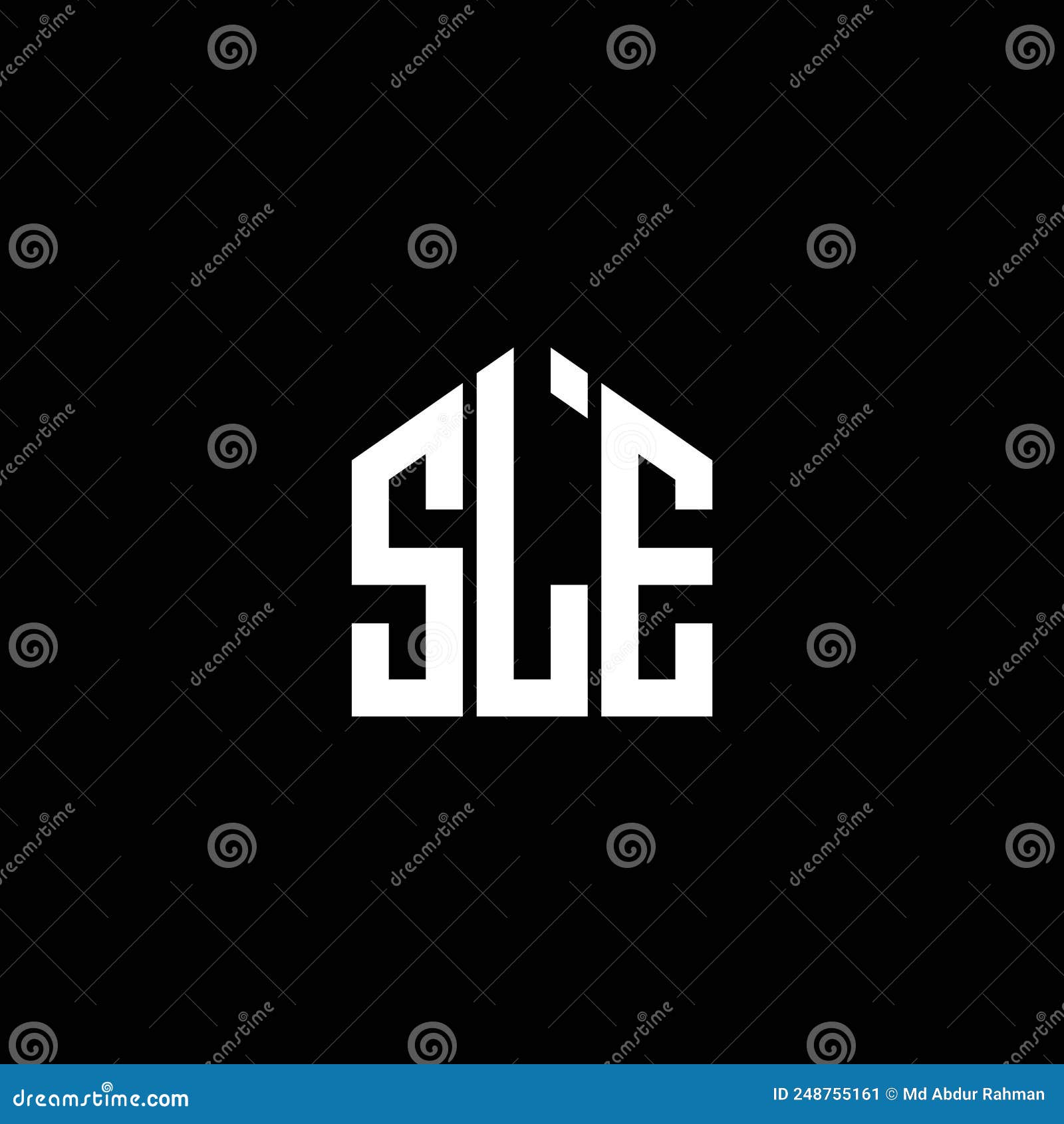 SLE Letter Logo Design on BLACK Background. SLE Creative Initials ...