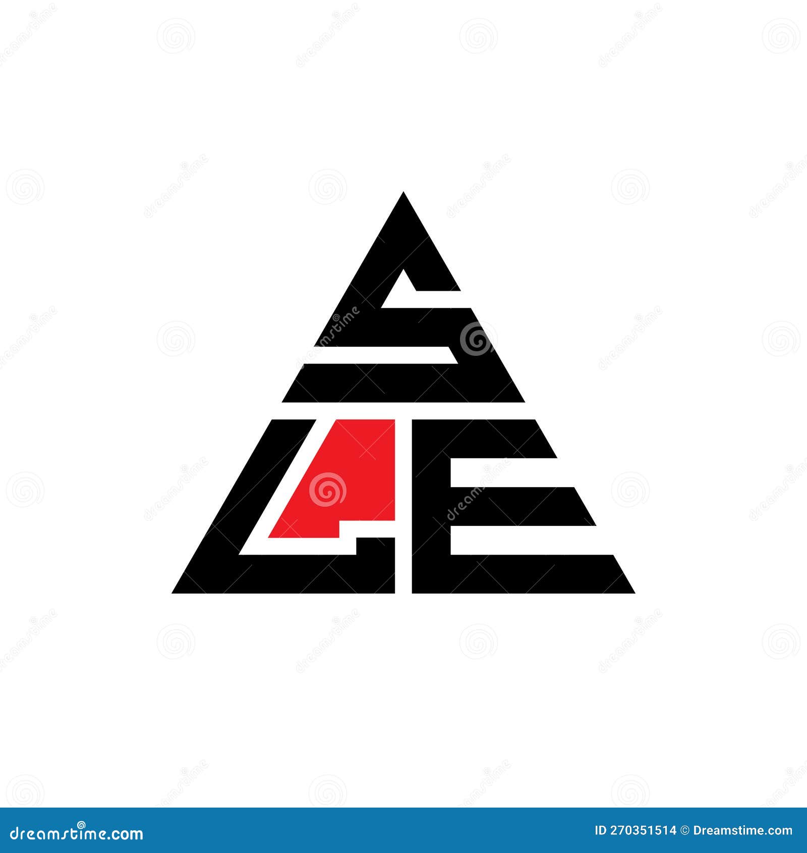SLE Triangle Letter Logo Design with Triangle Shape. SLE Triangle Logo ...