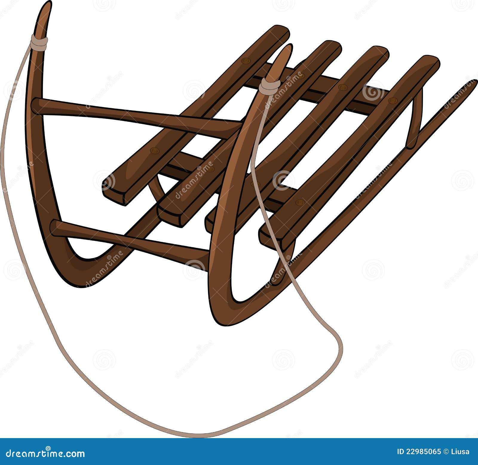 Sled Cartoon stock vector. Illustration of sleigh, moving - 22985065