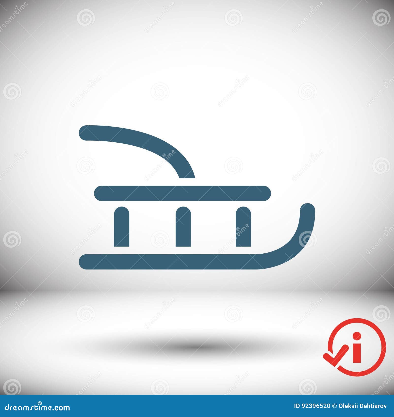 Sled Icon Stock Vector Illustration Flat Design Stock Vector ...