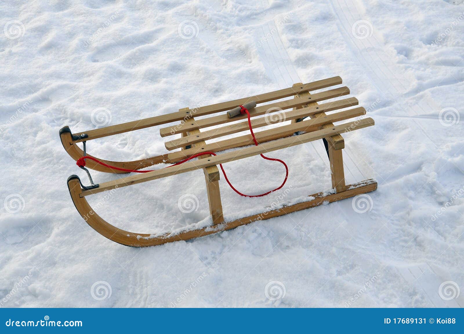 Sled in the snow stock image. Image of toboggan, sports - 17689131