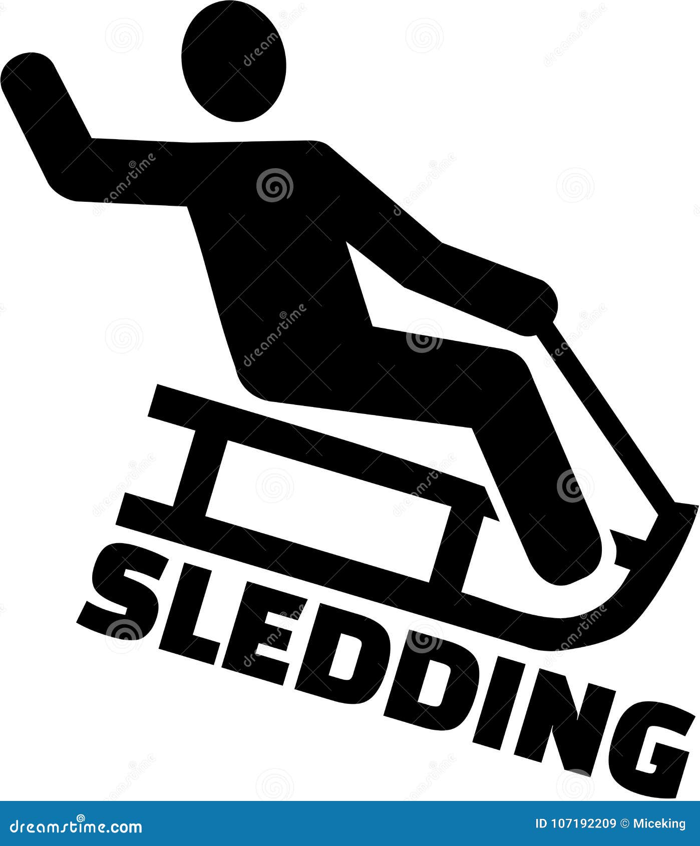 Sledding pictogramvinter vektor illustrationer. Illustration av sport ...