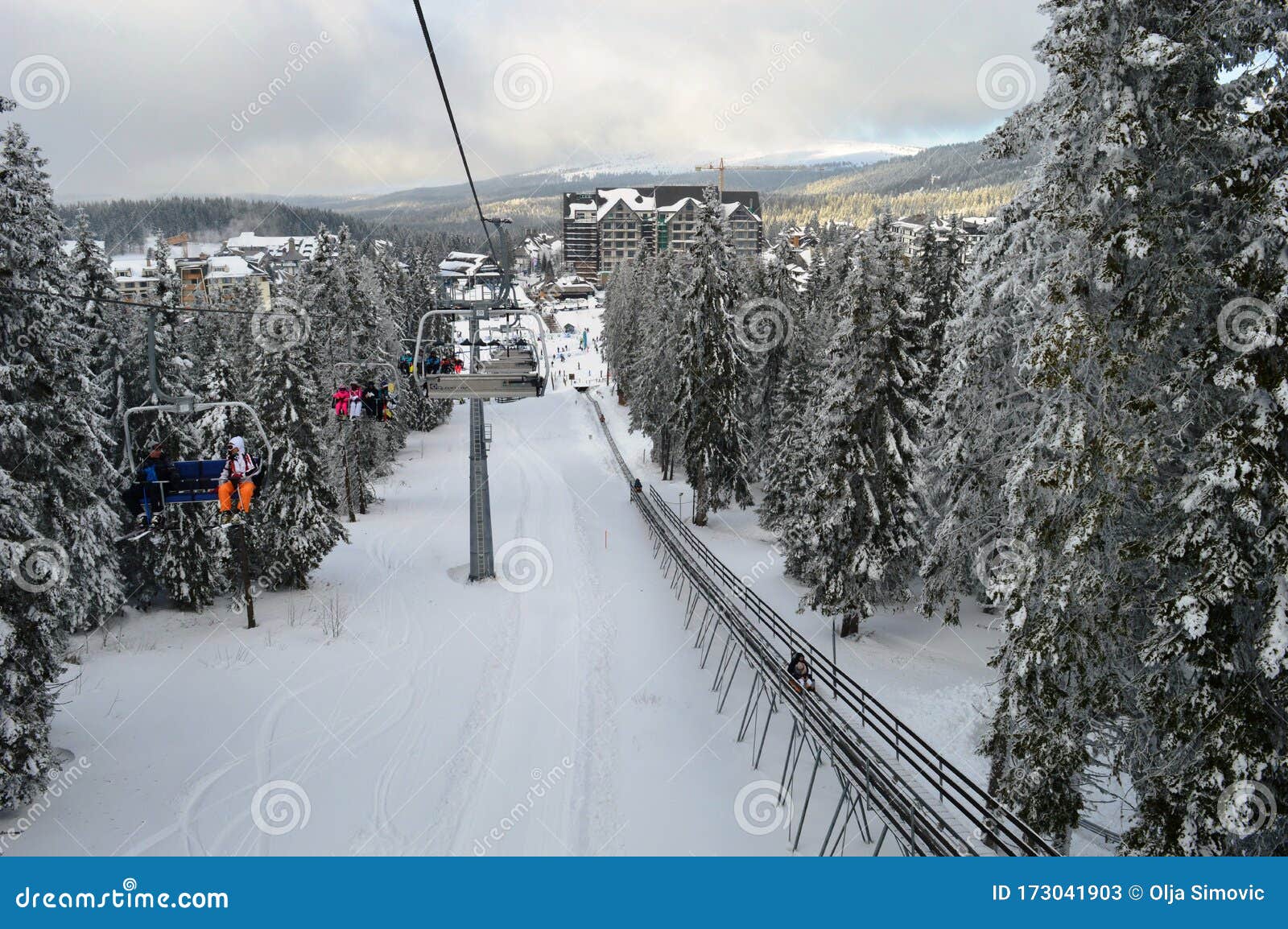 Sledding on the rails editorial stock photo. Image of sledding - 173041903