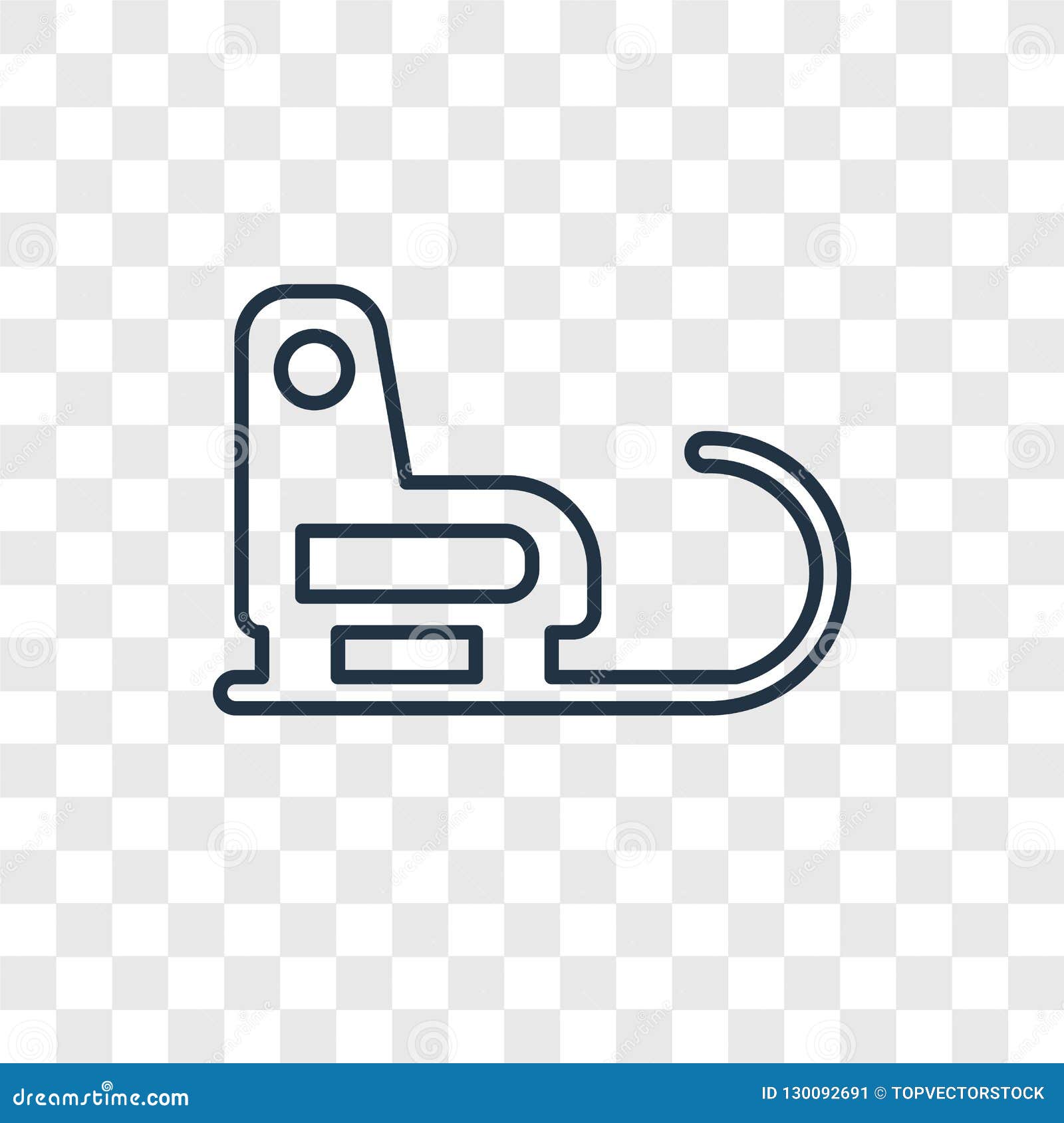 Sledge Concept Vector Linear Icon Isolated on Transparent Background ...