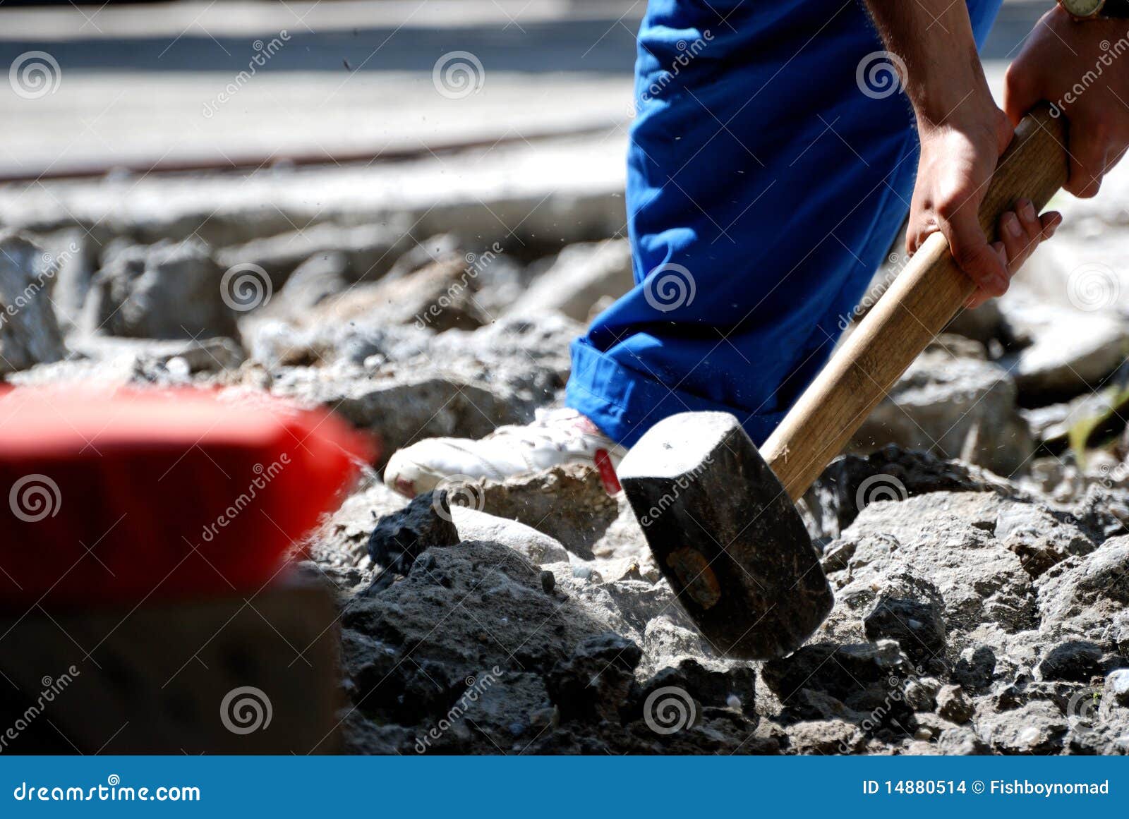 Hammer Smashing Rock