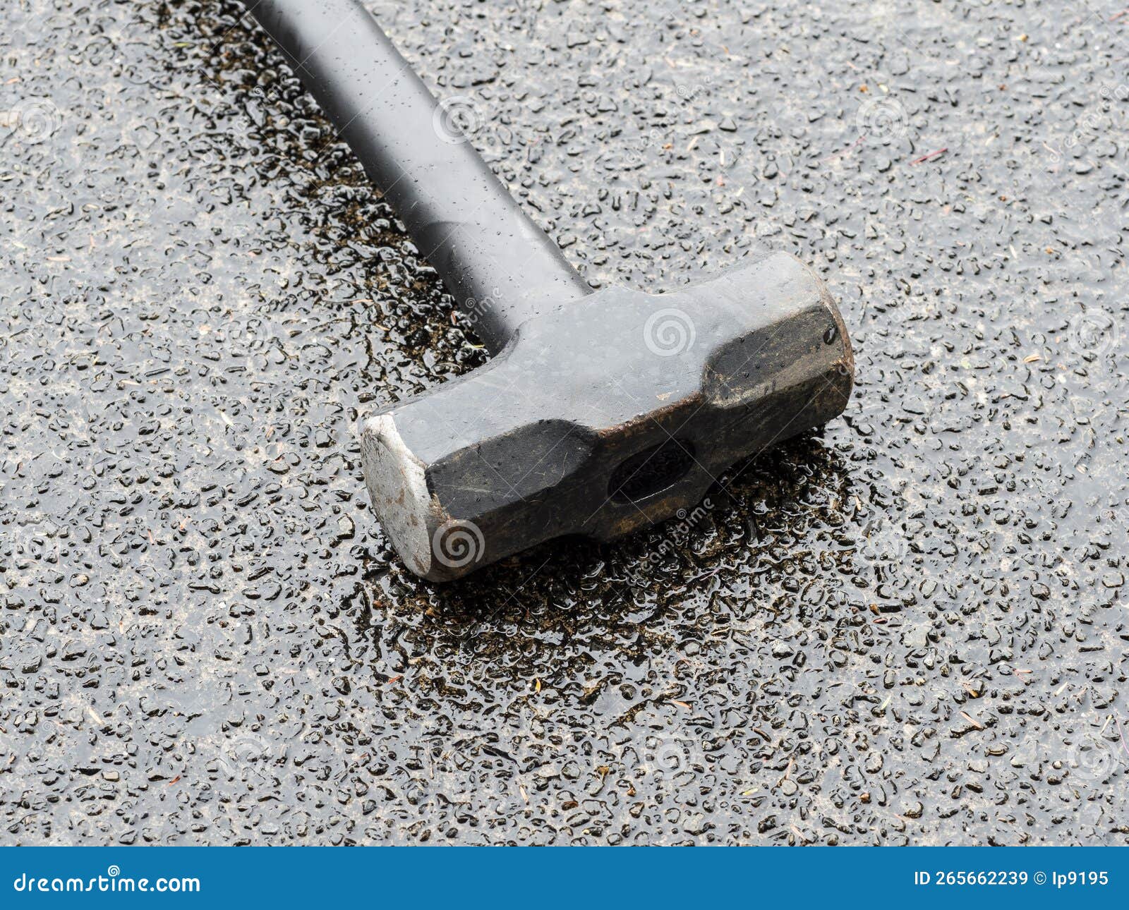 Sledge Hammer on Concrete Surface Stock Image - Image of tool ...