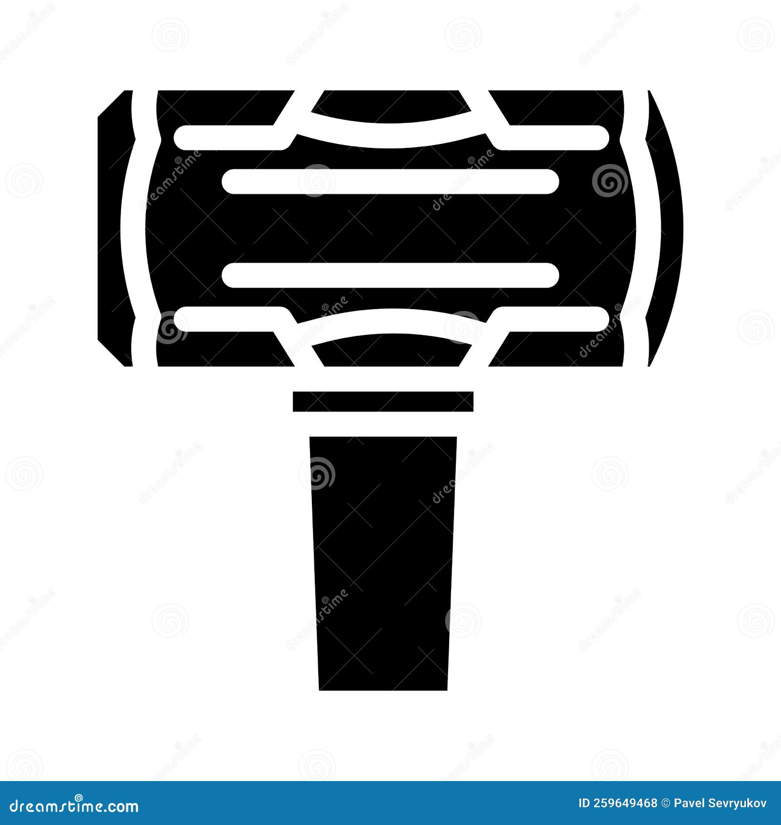 Sledge Hammer Glyph Icon Vector Illustration Stock Illustration ...
