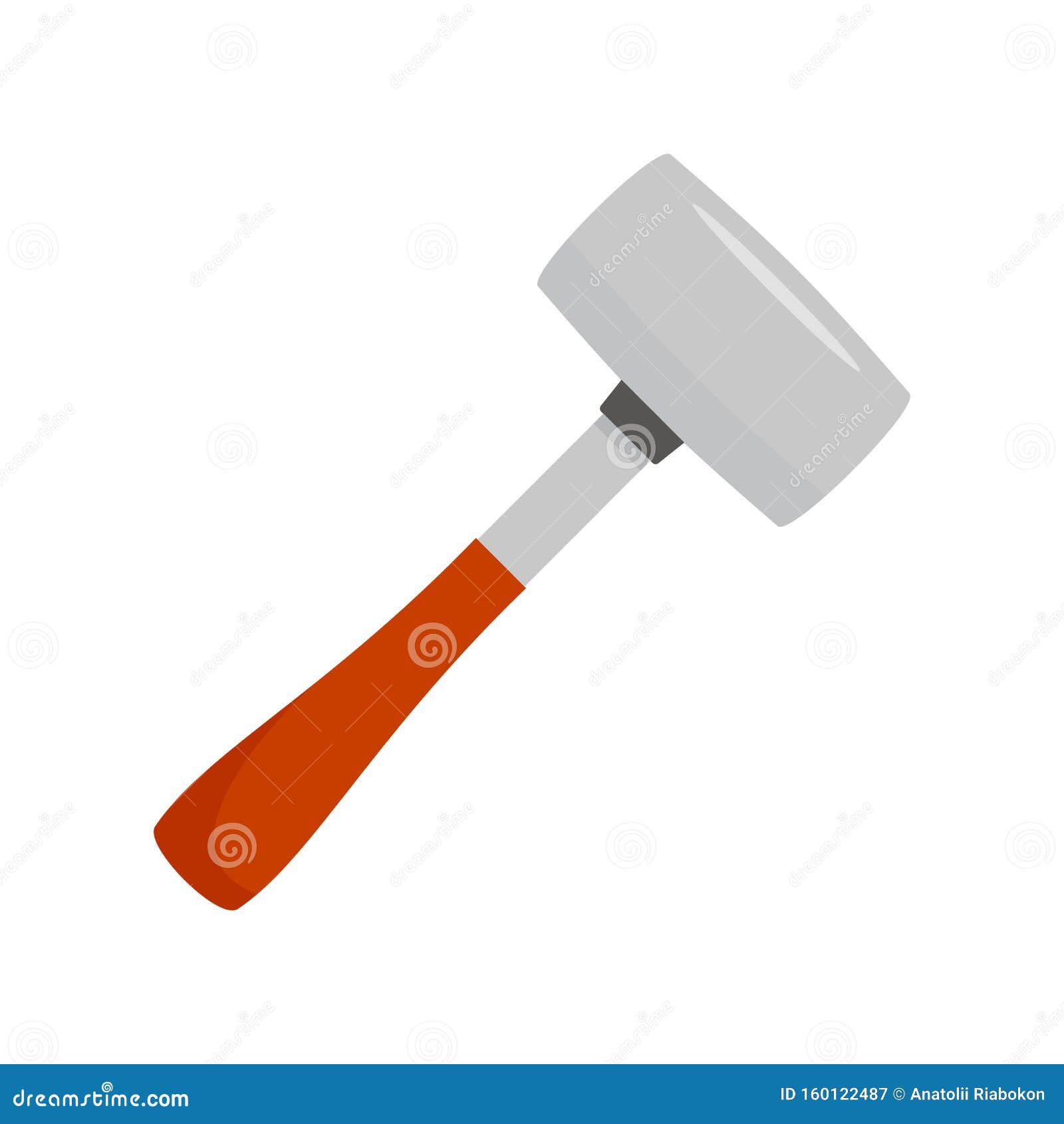 Sledge Hammer Icon, Flat Style Stock Vector - Illustration of carpentry ...