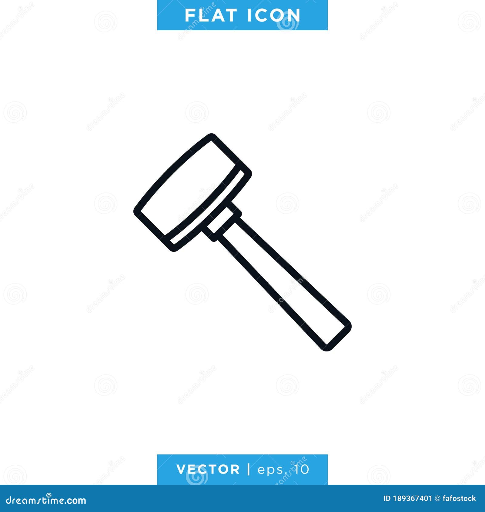 Sledge Hammer Icon Vector Design Template Stock Vector - Illustration ...