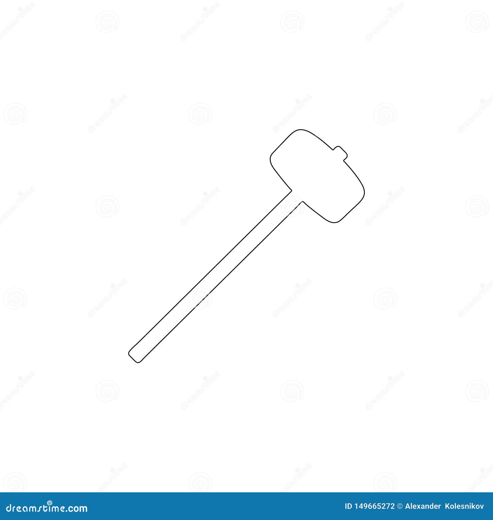 Sledge Hammer. Flat Vector Icon Stock Vector - Illustration of carpentry, disruption: 149665272