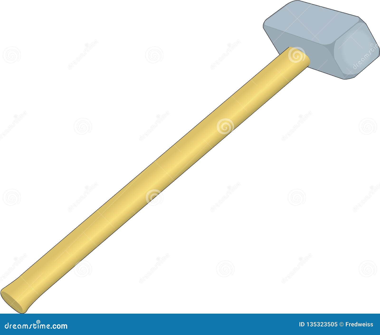 Sledge Hammer Vector Illustration Stock Vector - Illustration of hammer ...